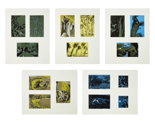 John Craxton | Sixteen prints for Visionary Poems and Passages or The ...