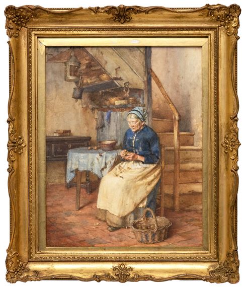 Walter Langley | The Potato Peeler | MutualArt
