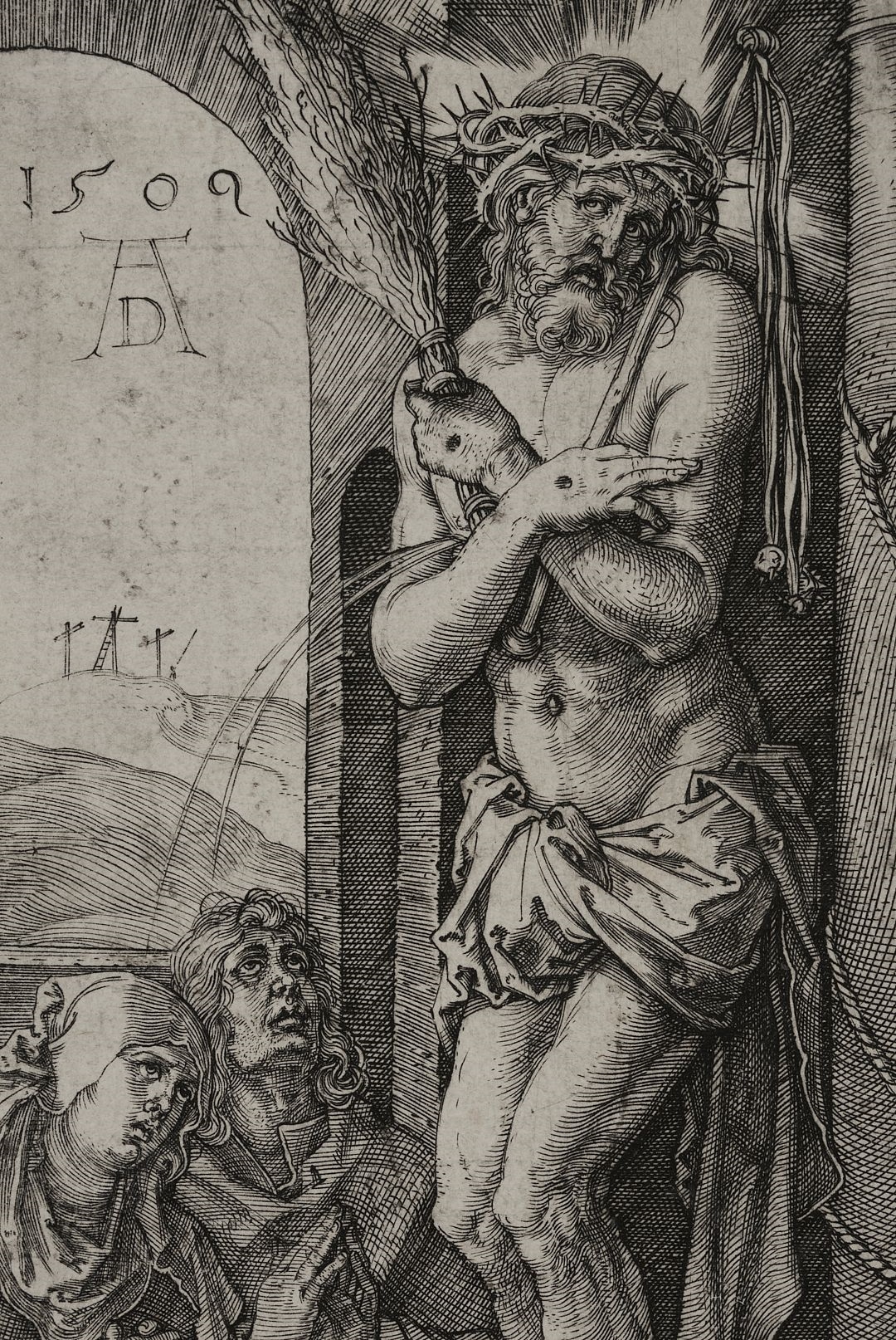 Albrecht Dürer | Man of Sorrows by the Column from the Engraved Passion ...