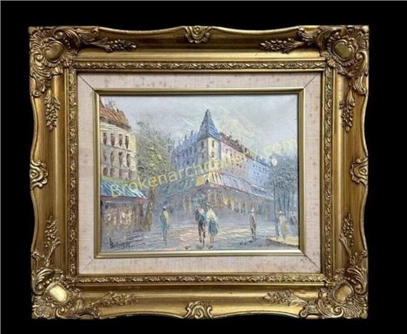 Caroline Burnett | Parisian Streetscape Painting (late 20th century ...