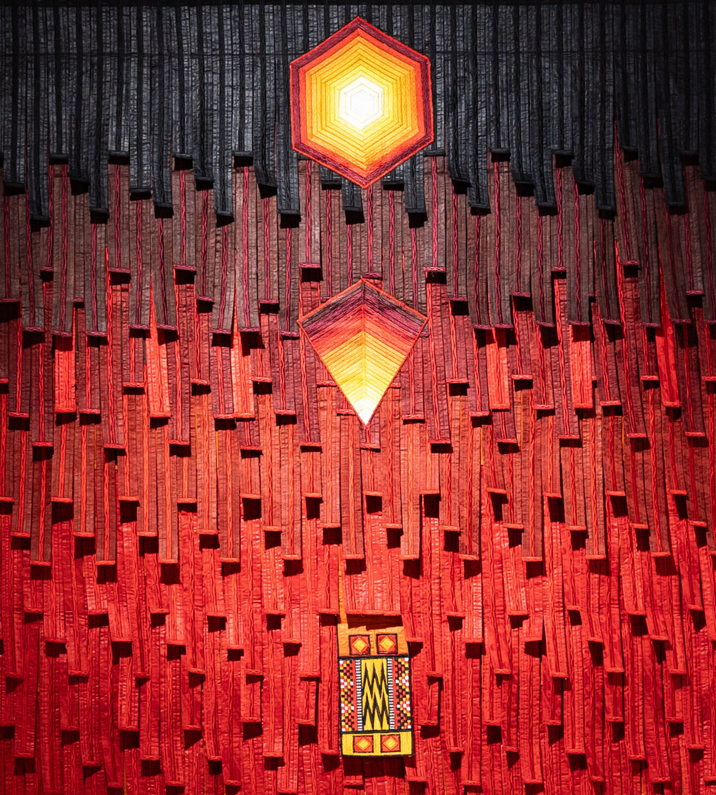 Abdoulaye Konaté | Source de lumière (hexagone)- motif d’Arabie sur ...
