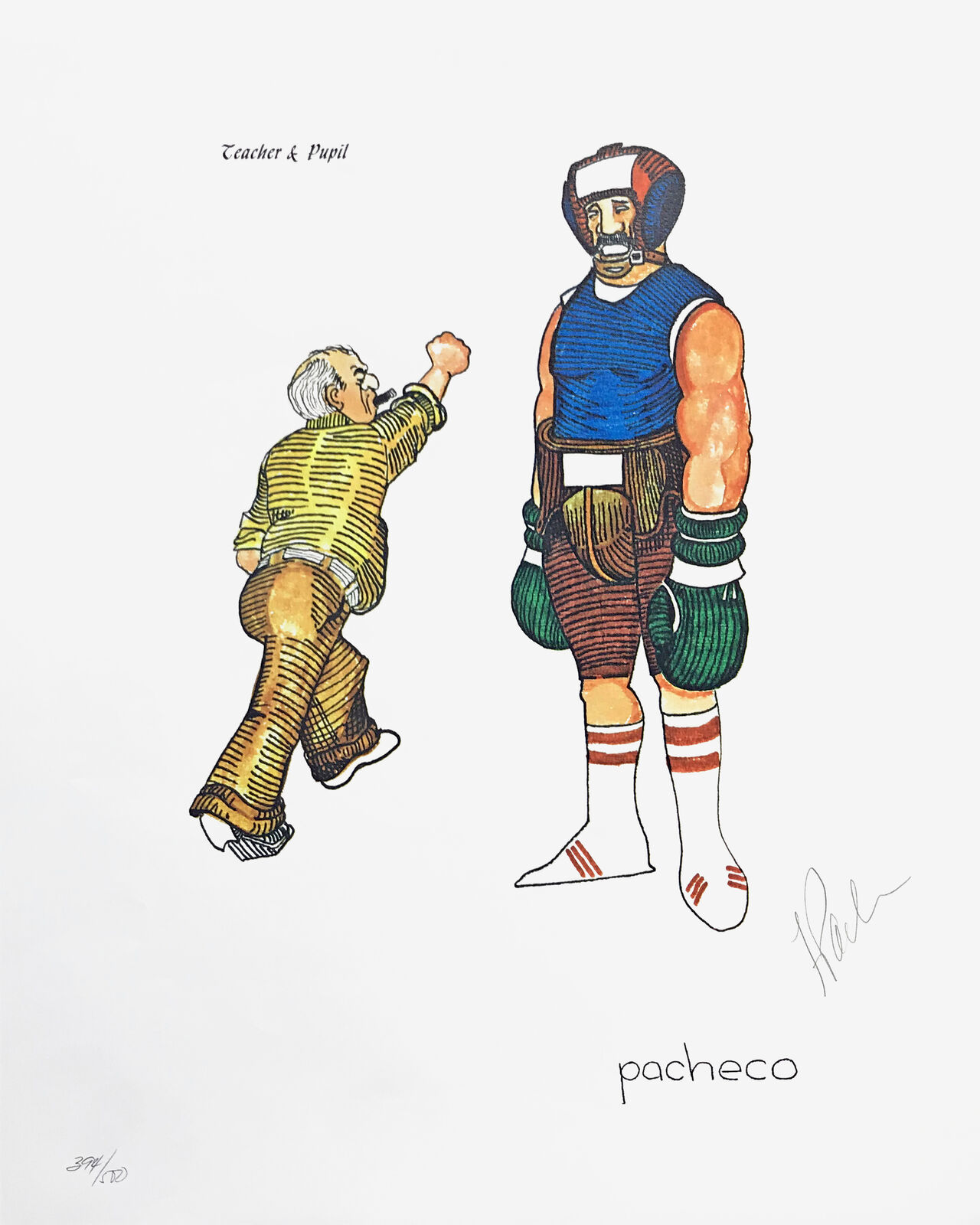 Ferdie Pacheco | TEACHER & PUPIL (BOXING) (circa 1980) | MutualArt