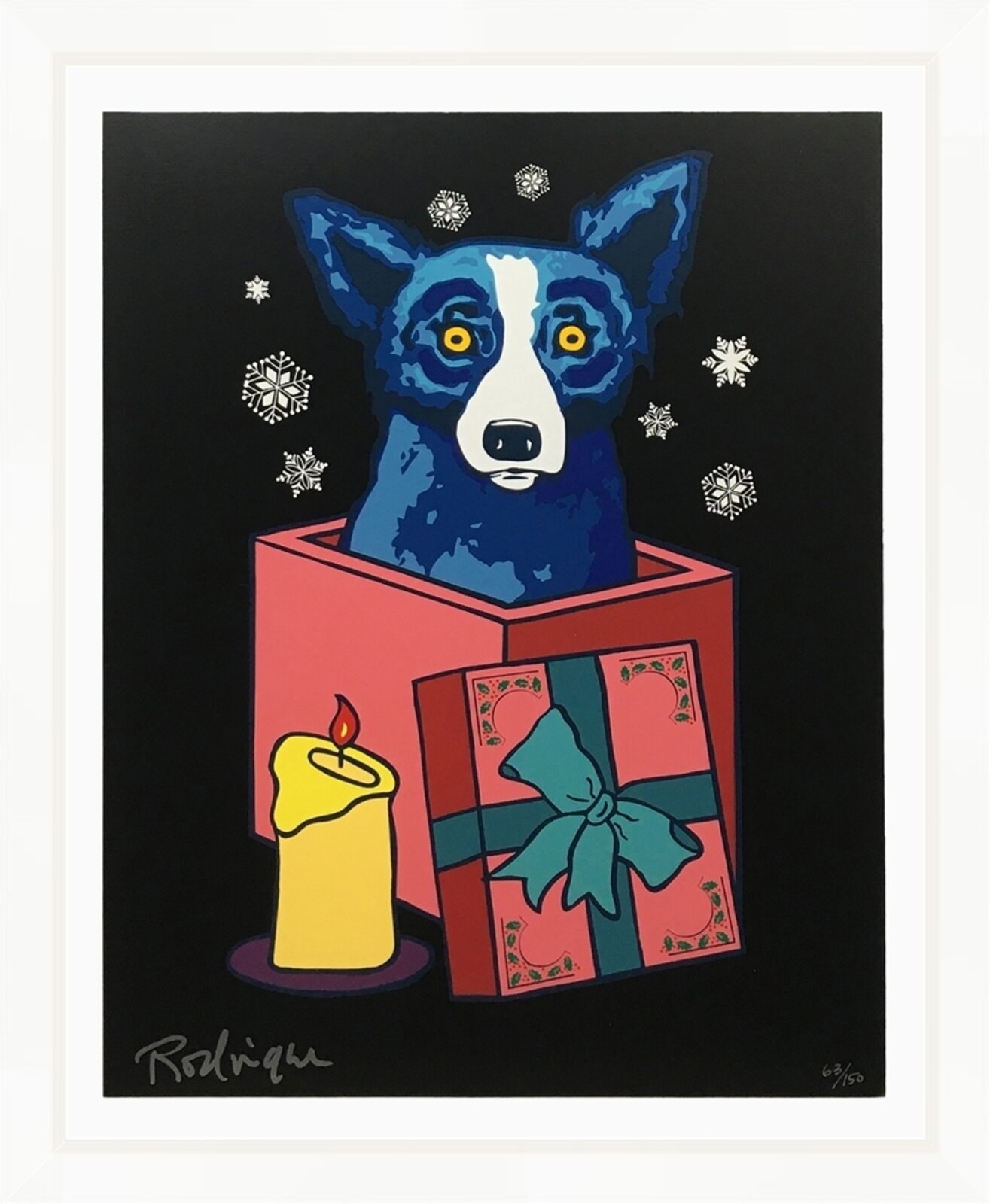 George Rodrigue | Midnight Surprise (Blue Dog) (2000) | MutualArt