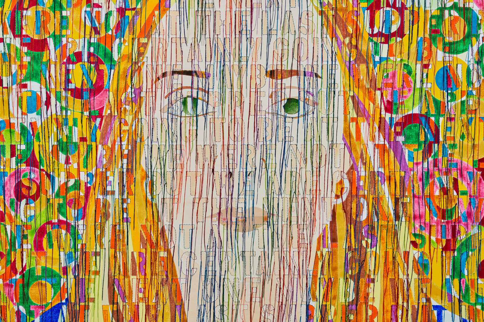 Ghada Amer | Portrait of Charlotte (2020) | MutualArt