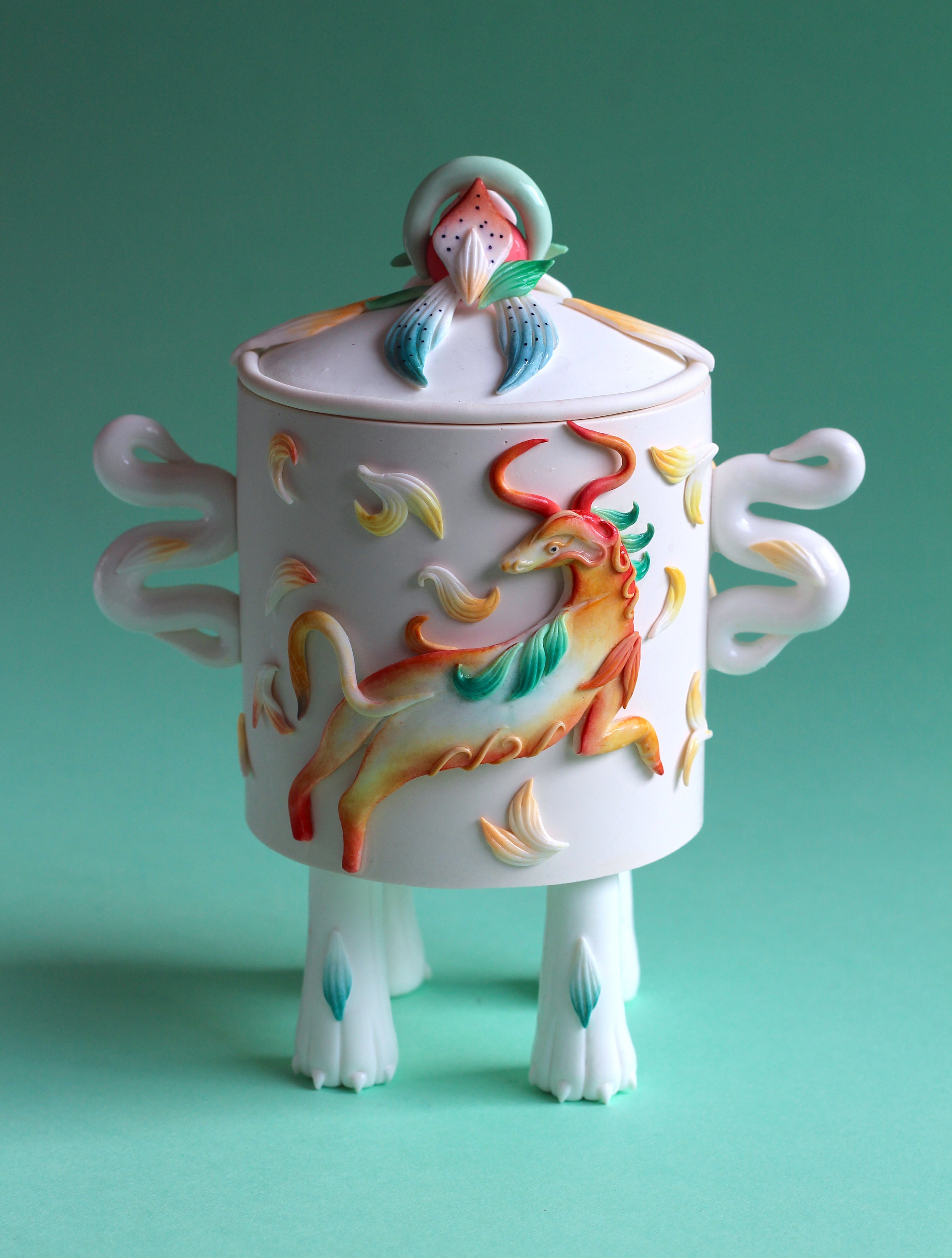 Hannah Lim | Flamed Qilin Snuff Bottle (2023) | MutualArt