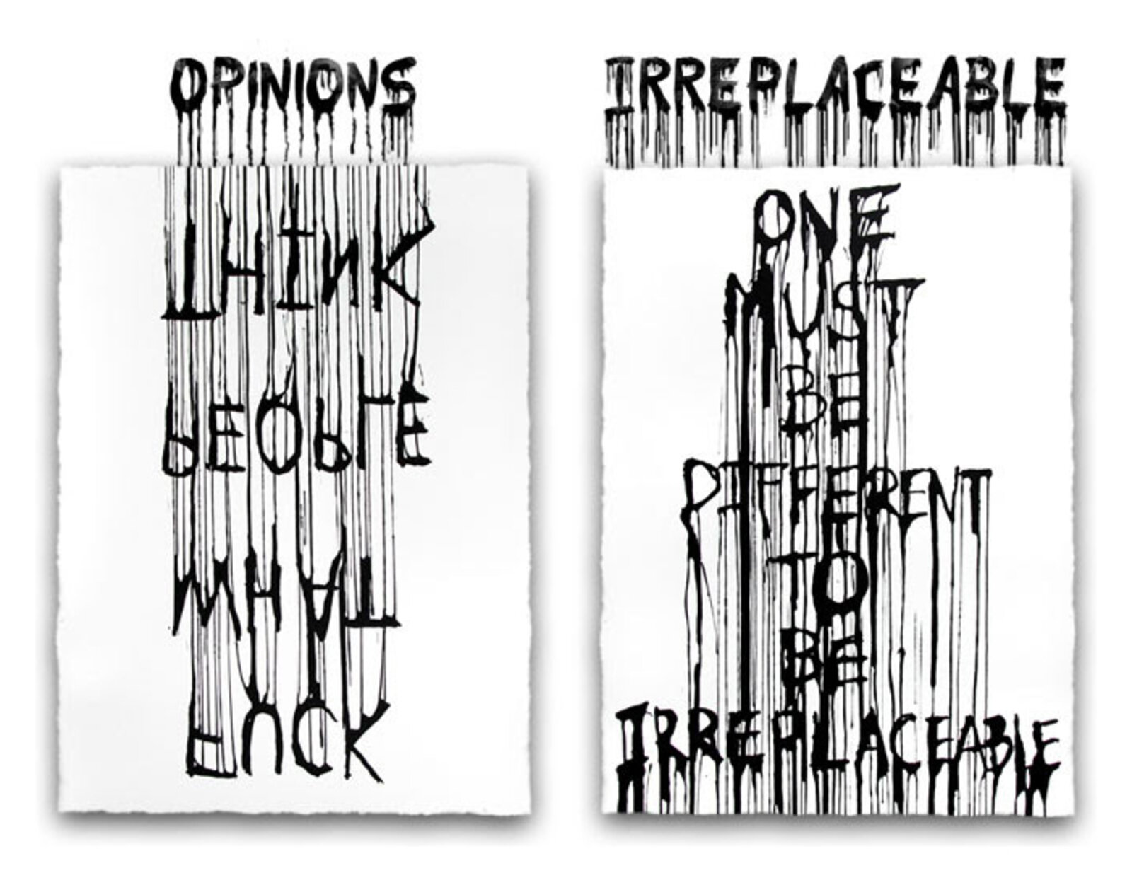 Hijack | Irreplaceable & Opinions (Diptych) (2014) | MutualArt