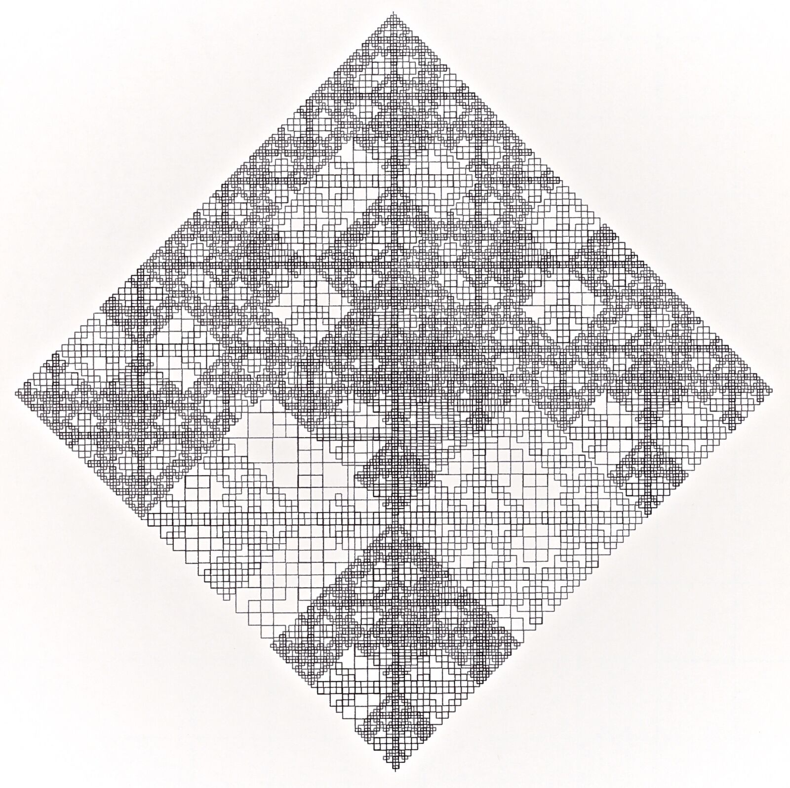 Jean-Pierre Hébert | Variation on Recursive Diamond, Black, 2 (1977 ...