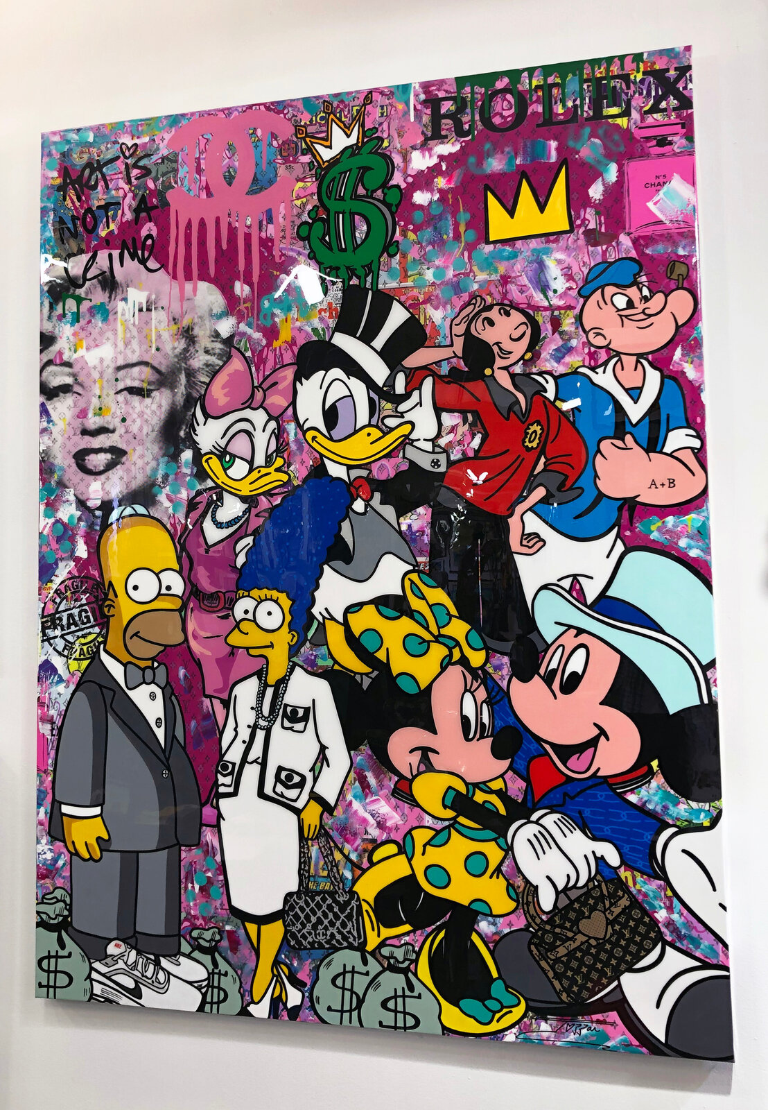 Jozza | About Glamour (Mickey Minnie Simpsons Popeye) (2024) | MutualArt