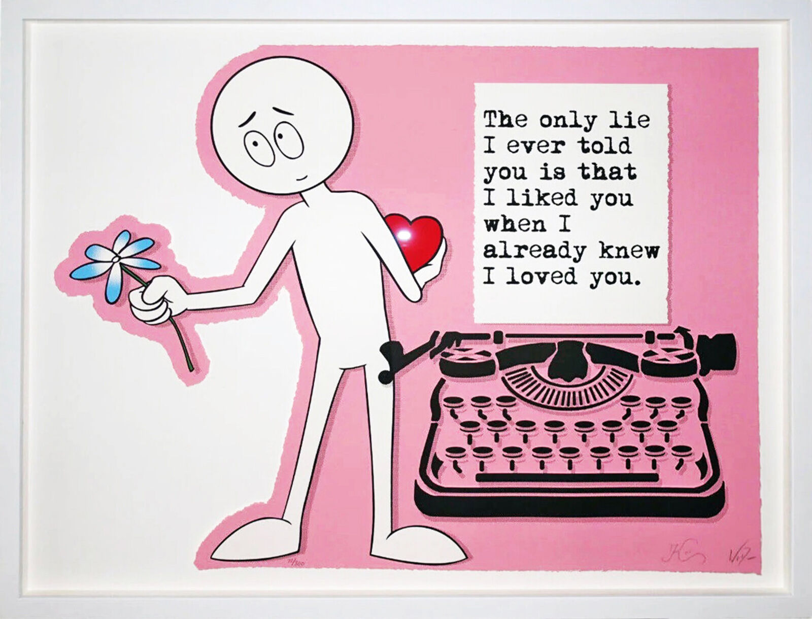 Kaï | The Only Lie (Kai x Wrdsmth dual signed serigraph) (2018) | MutualArt