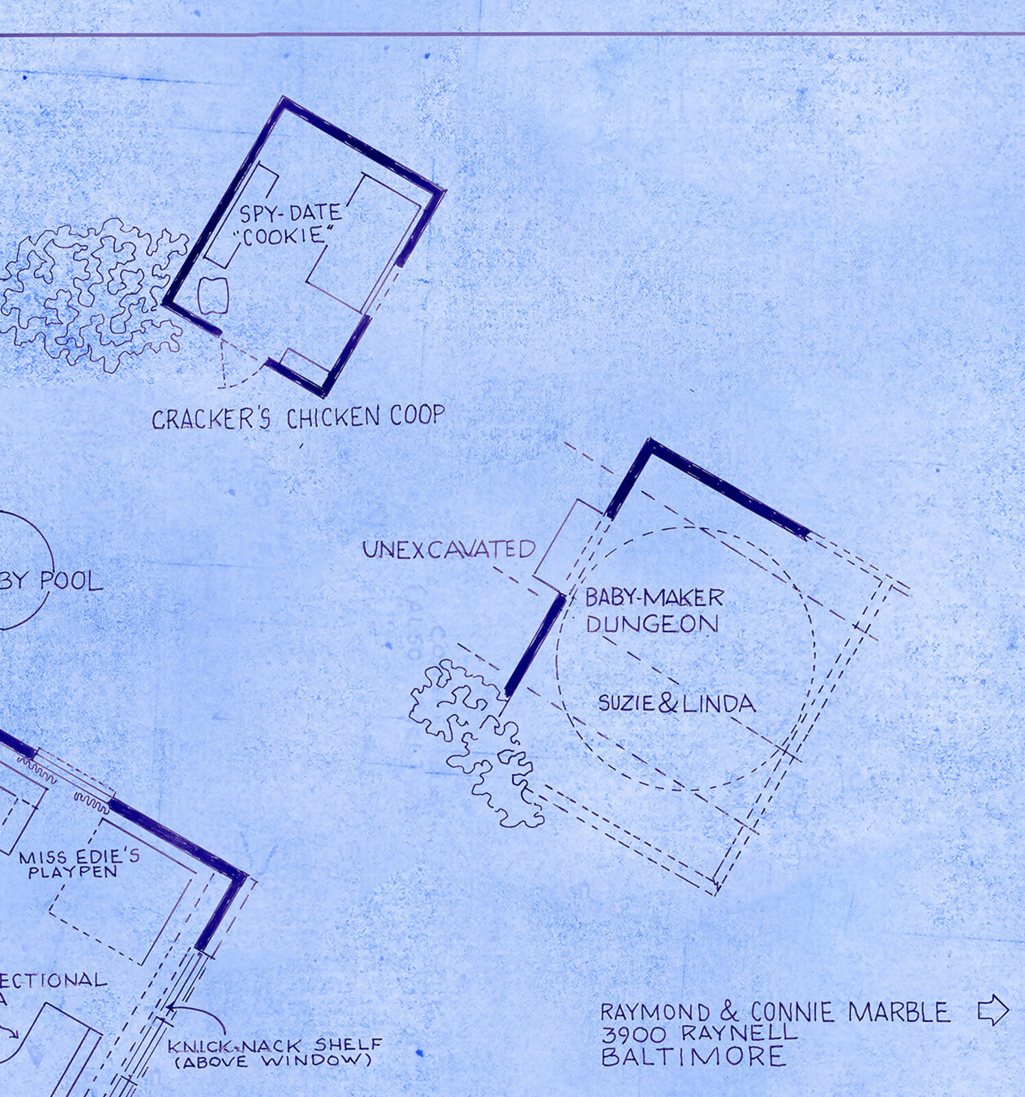 Mark Bennett | Home of Babs Johnson (Pink Flamingos) (2024) | MutualArt