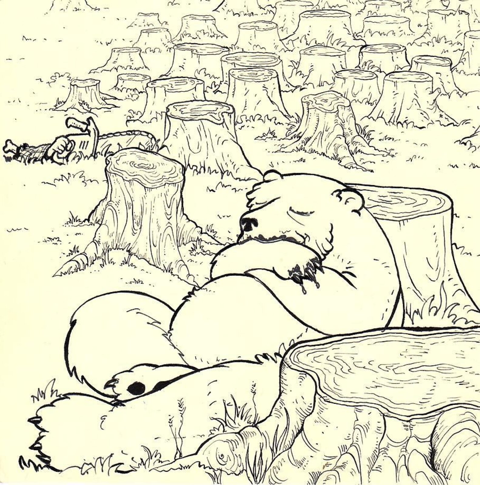 Okay Mountain Collective | 7x7 Collaborative Drawing (#75) (2011 ...