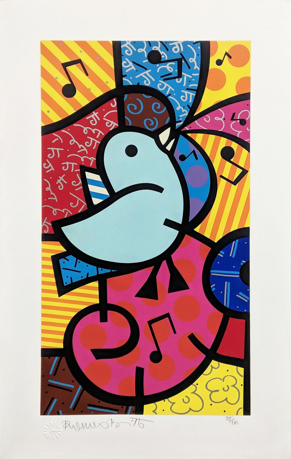 Romero Britto | Song Birds (Blue Bird) | MutualArt