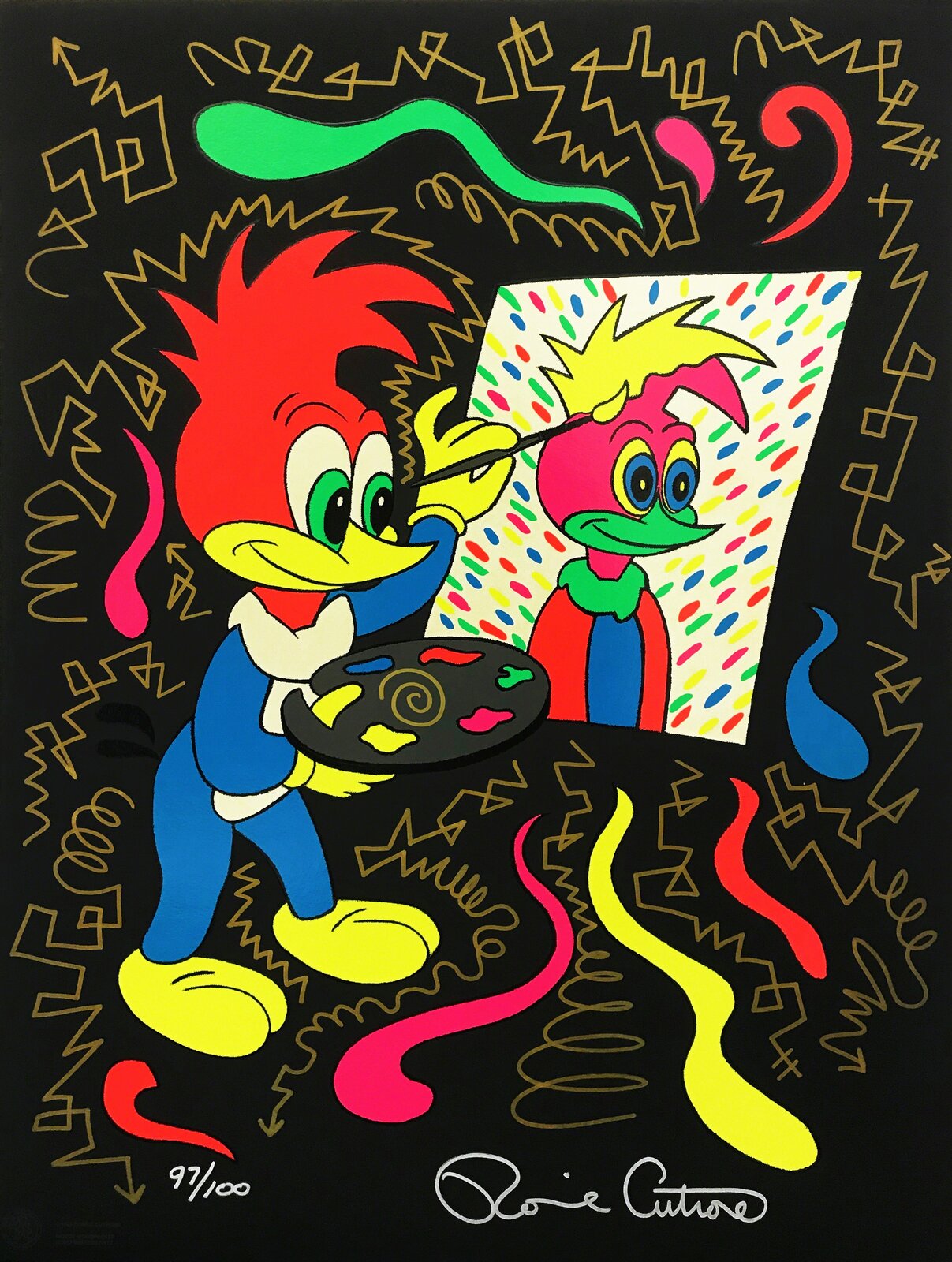 Ronnie Cutrone | Putting Your Face On (Embellished) (1989) | MutualArt