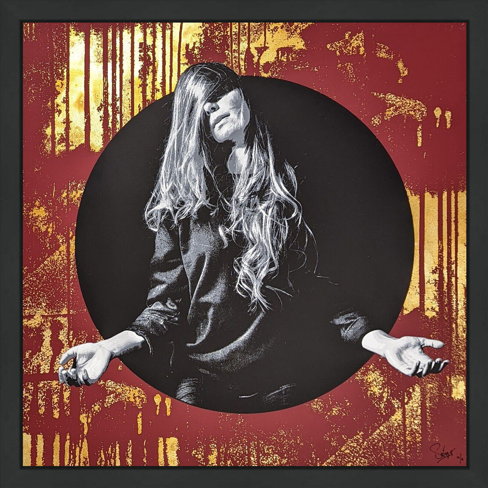 SNIK | FADING GLOW (RED GOLD LEAF) (2016) | MutualArt