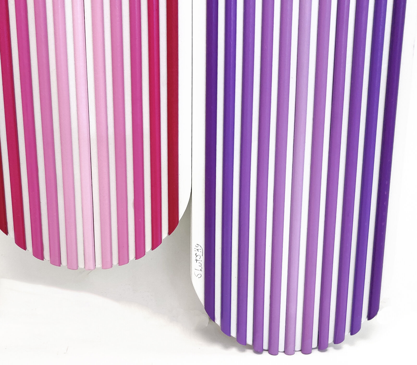 Stanford Slutsky | Linear Weaving (Dimensional Hand Painted Wood ...