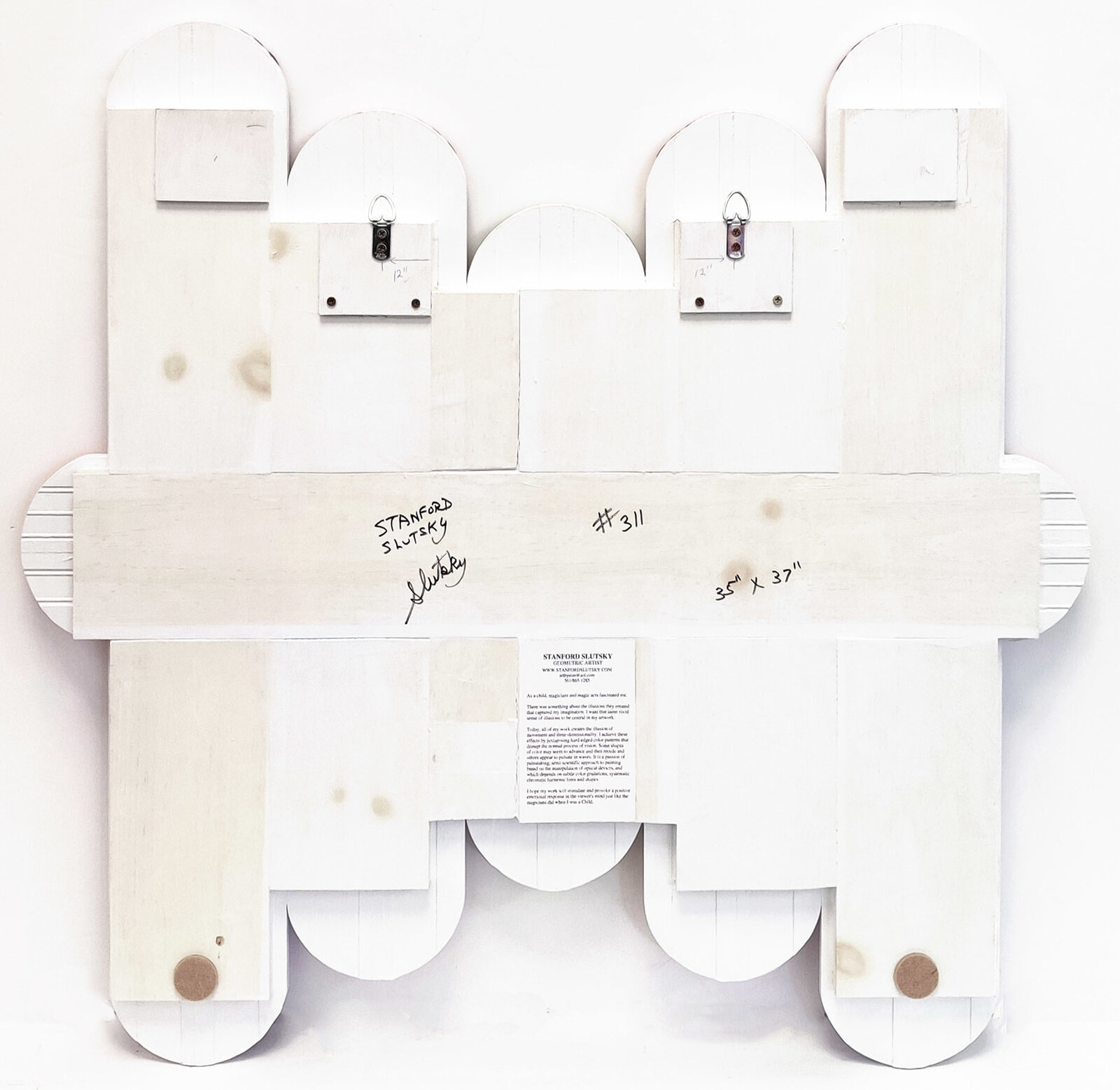 Stanford Slutsky | Linear Weaving (Dimensional Hand Painted Wood ...