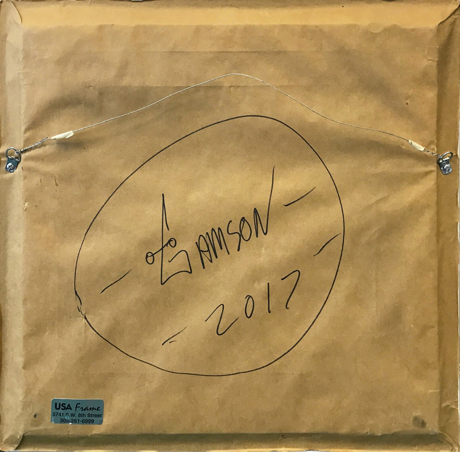 Stephen Gamson | At (Pink On Green) (2017) | MutualArt