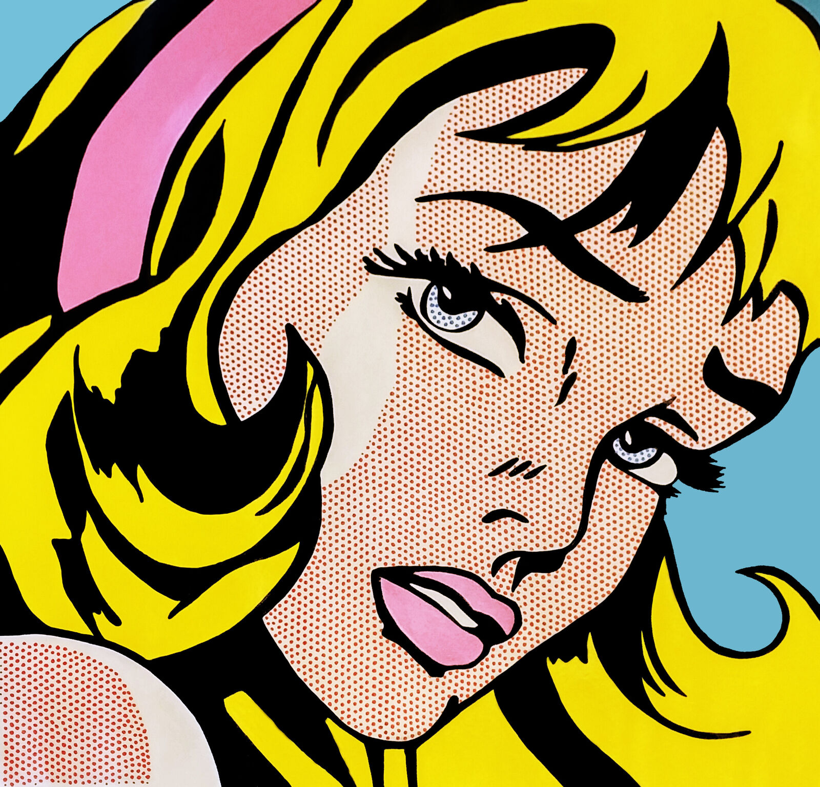 Steve Kaufman | Crying Girl - Homage to Lichtenstein (large unique ...