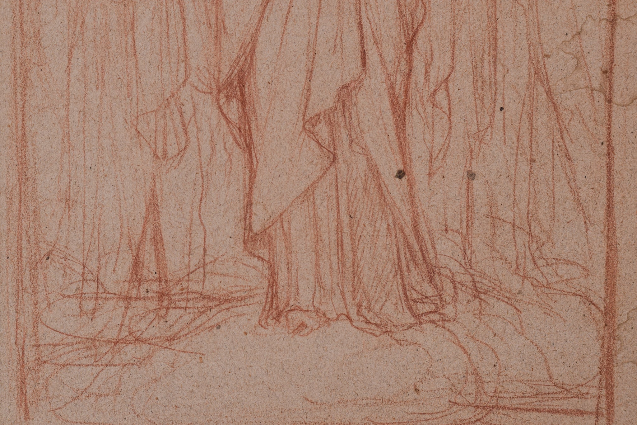 Unknown | Pre-Raphaelite - Sanguine Drawing | MutualArt