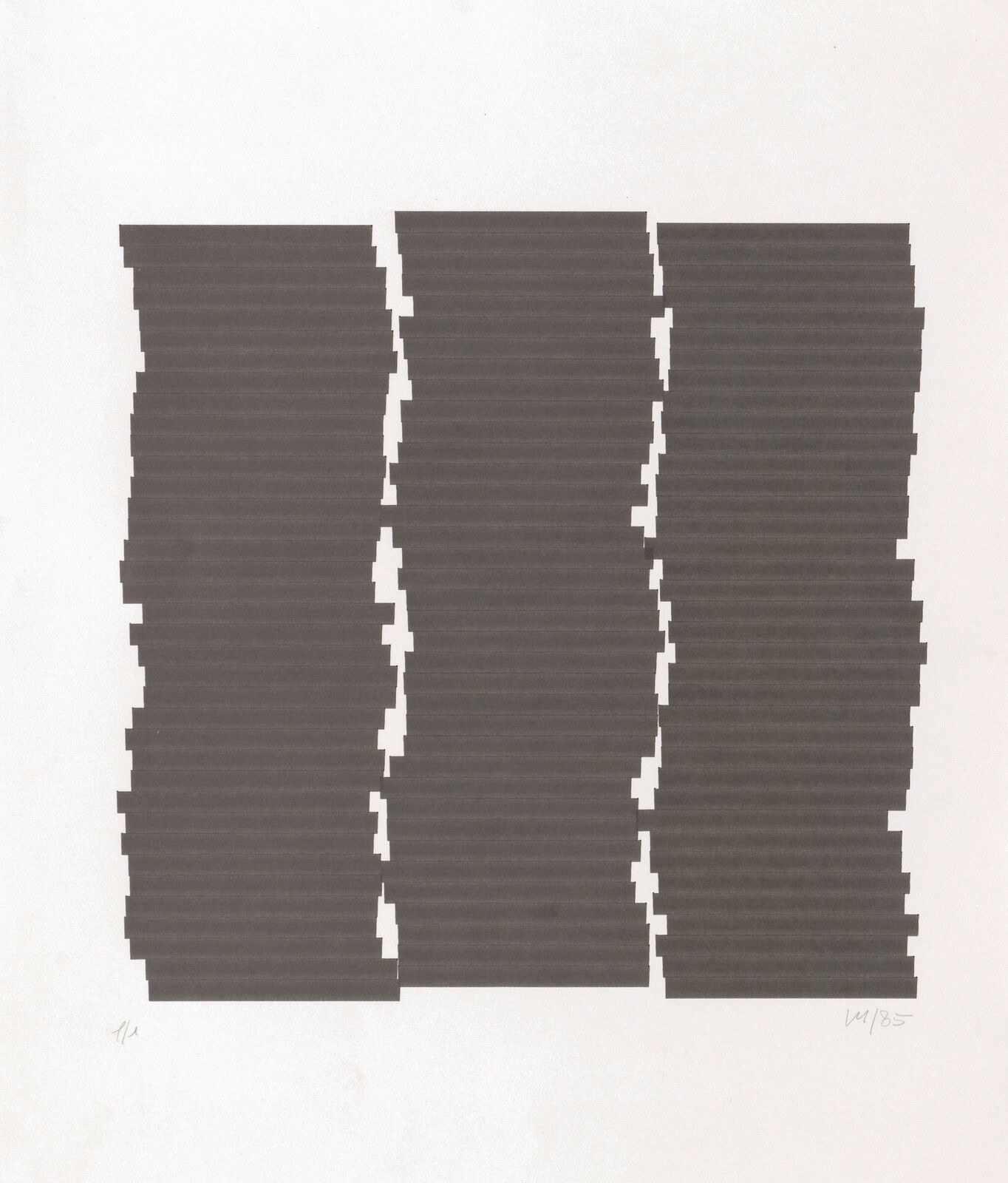 Vera Molnár | 3 Colonnes (1985) | MutualArt